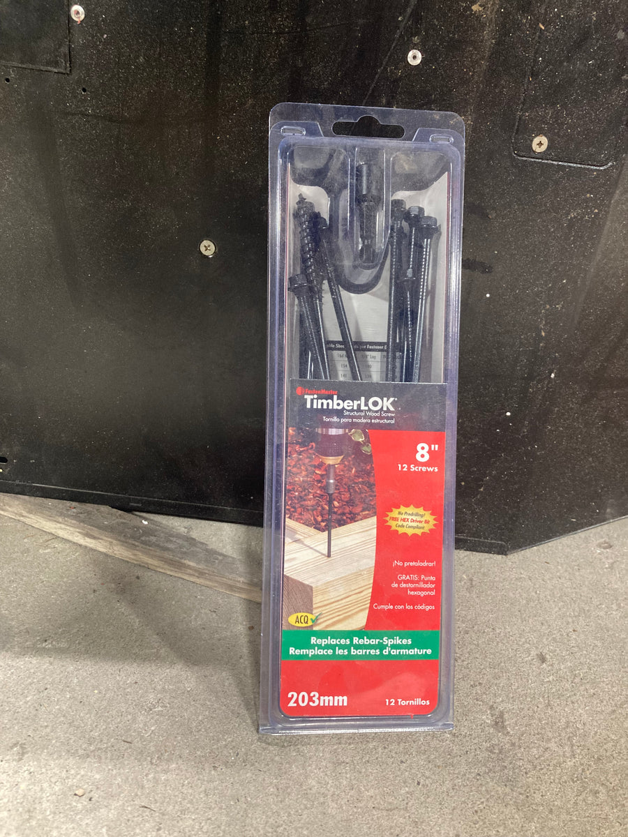TimberLOK™ 8" Structural Wood Screws – The Loading Dock, Inc.